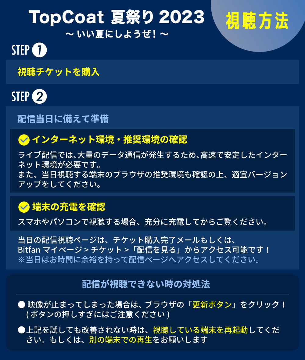 TopCoat夏祭り2023 〜 いい夏にしようぜ！ 〜 | TopCoat Land